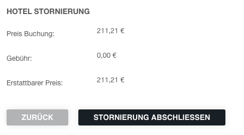 Stornierung einer Hotelbuchung – Lanes & Planes